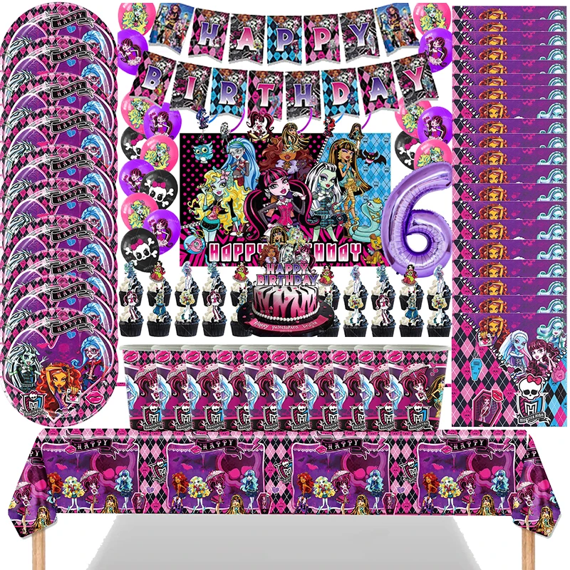 Globos-de-helio-Monster-High-juego-de-dibujos-animados-decoraci-n-de ...