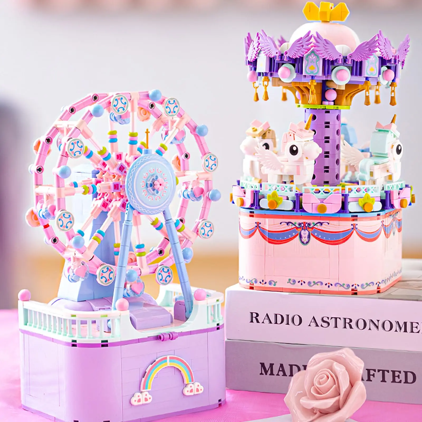 Music-Box-Toys-Rotating-Carousel-DIY-Building-Block-for-Girls-and-Boys ...