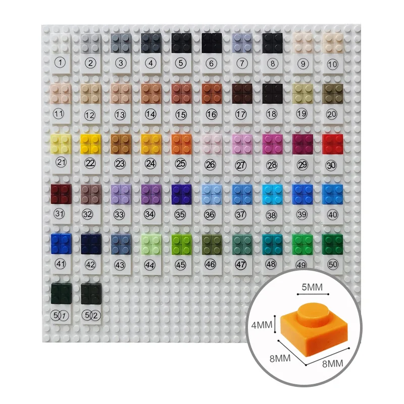 500pcs-DIY-Pixel-Art-Building-Blocks-1x1-Square-Bricks-Bulk-Compatible ...