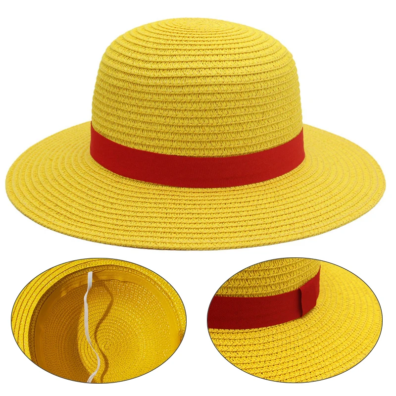 Anime-Luffy-Straw-Hat-Cosplay-Prop-Luffy-Men-Women-Yellow-Hat-Summer ...