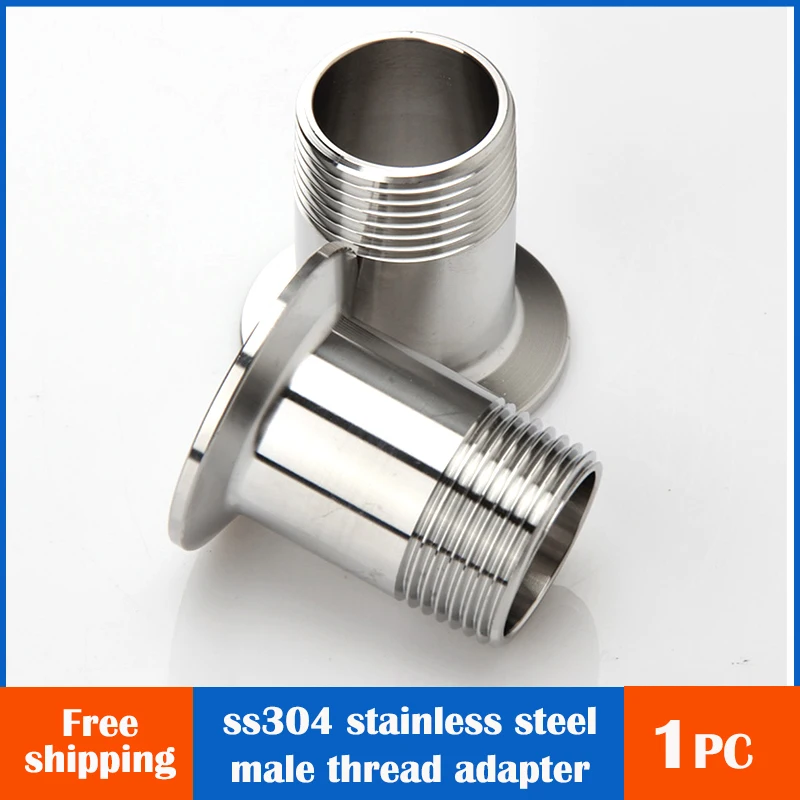 304-Stainless-Sanitary-Male-Thread-Pipe-adapter-Coupler-3-8-1-2-3-4-1 ...
