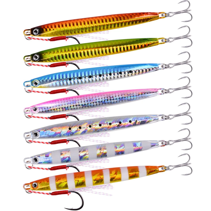 Slow Jigging Sea Lures | Slow Metal Jig | Hard Lure | Hard Bait - 7pcs ...