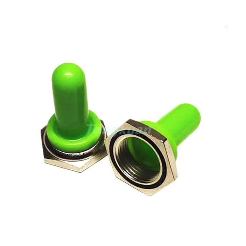 5pcs Waterproof Cover Rubber Cap Sealed Boot Dust Proof Green M12X0.75 ...