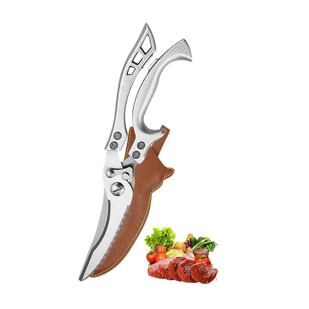 Heavy-Duty-Kitchen-Scissors-Meat-Fruit-Boning-Fishing-Hunting-Camping ...