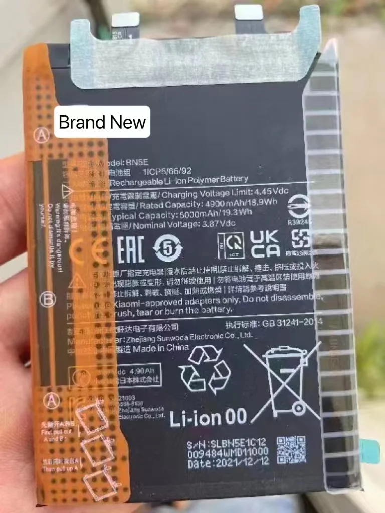 New Battery 5000mah Bn5e Battery For Xiaomi Redmi Note 11 Pro 5g Mobile ...