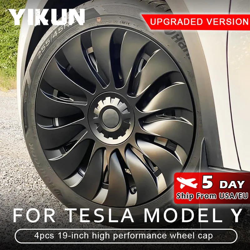 4PCS Hub Cap for Tesla Model Y 19 Inch Performance Automobile ...