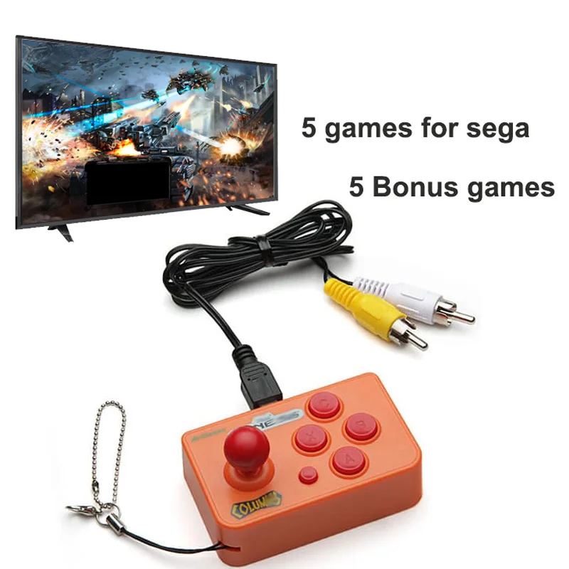 TV Video Game Console for Sega Arcade Nano Built In 10 Retro Games AV ...
