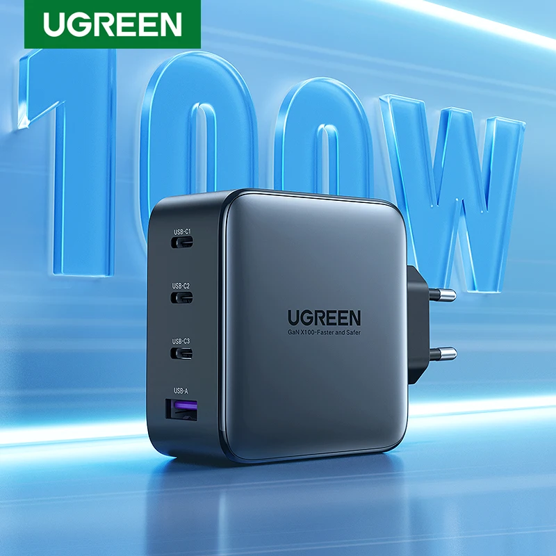 Ugreen Usb Lader 100W Gan Oplader Voor Macbook Tablet Snel Opladen Voor ...