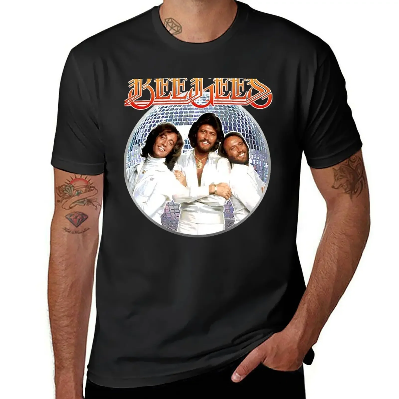 Bee-Gees-T-shirt-korean-fashion-anime-Aesthetic-clothing-mens-plain-t ...