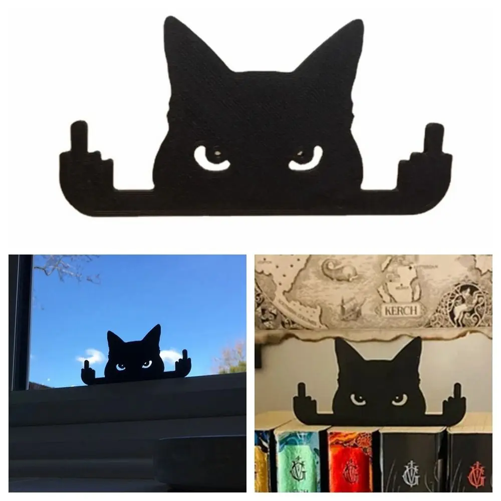 Black Cat Middle Finger : Middle Finger Cat Decoration – EAWE