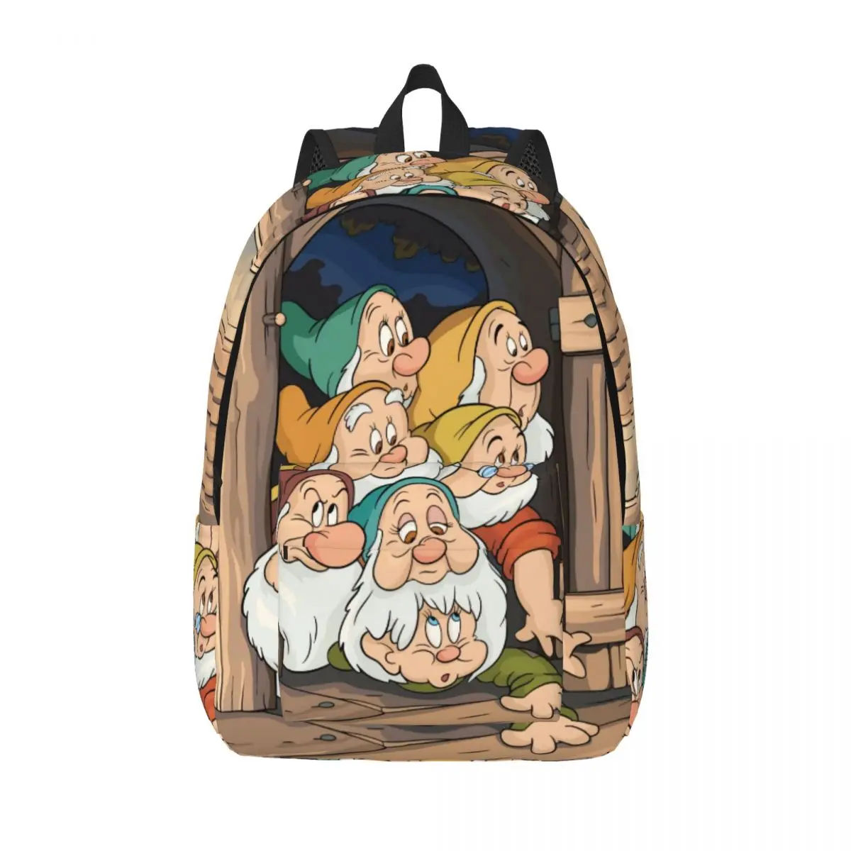 Custom Snow White And The Seven Dwarfs Canvas Backpacks for Women Men ...