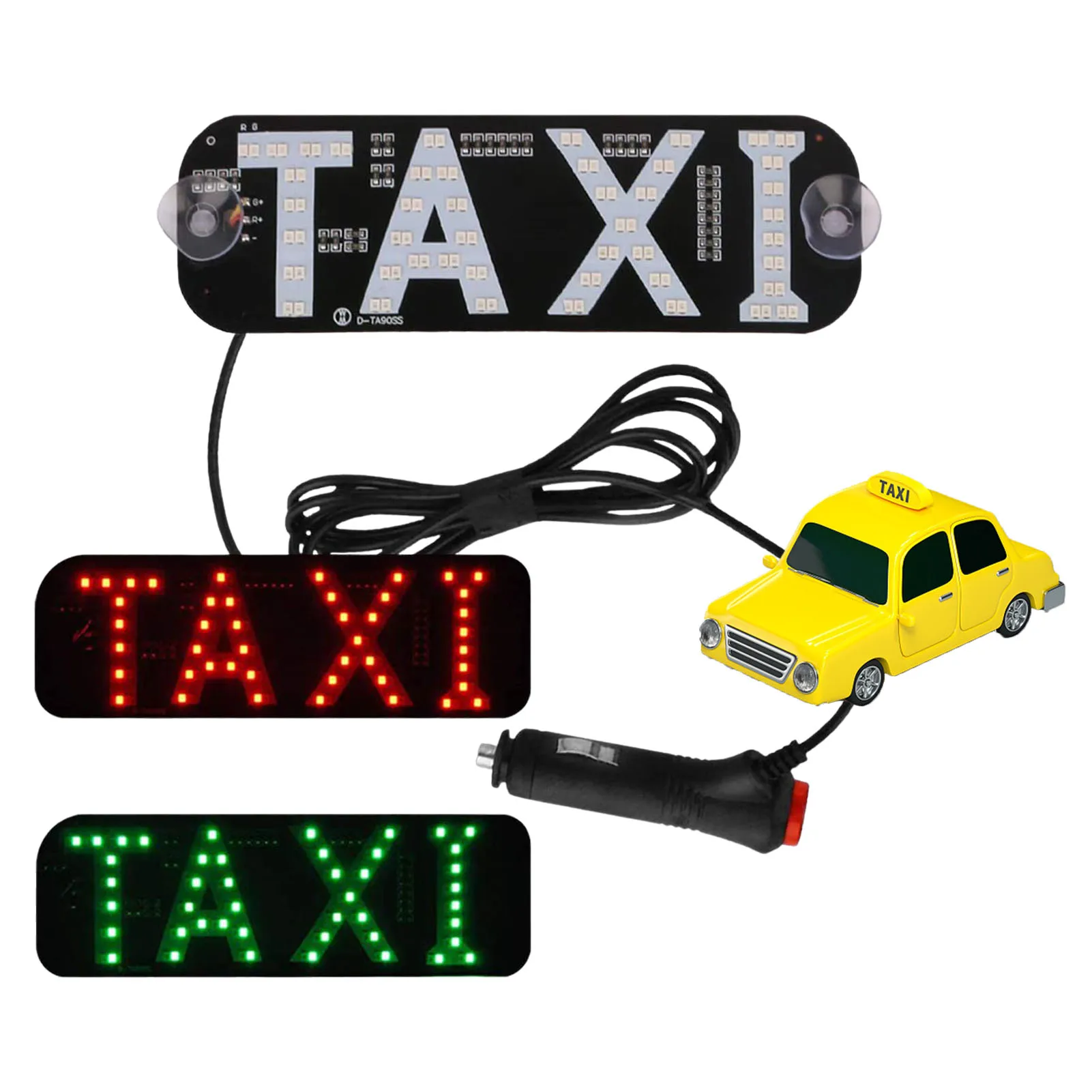 1pcs Taxi Led Car Windscreen Cab Indicator Lamp Sign Red Green LED ...