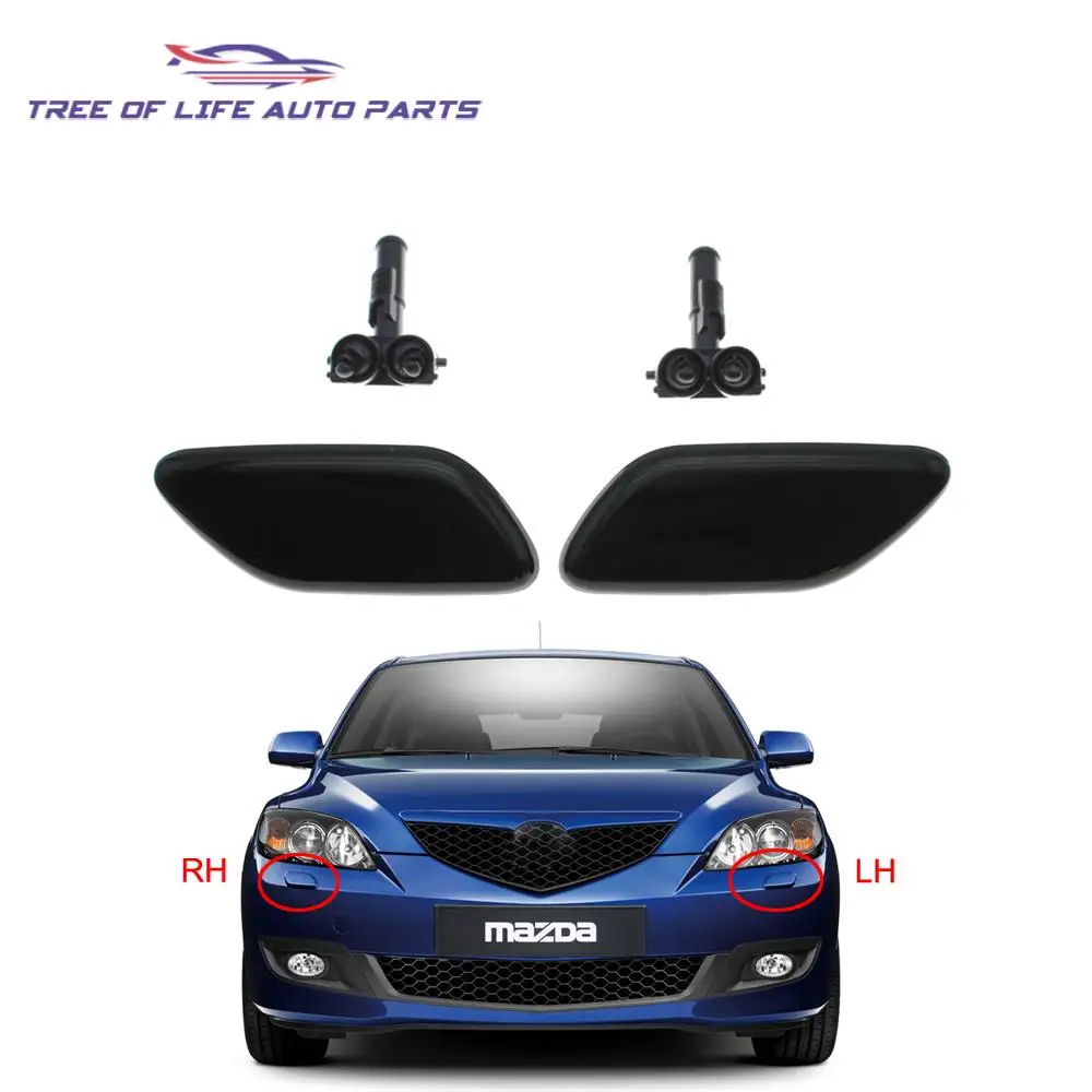 Front Bumper Headlight Washer Spray Nozzle Jet Cover Cap For Mazda 3 BK ...