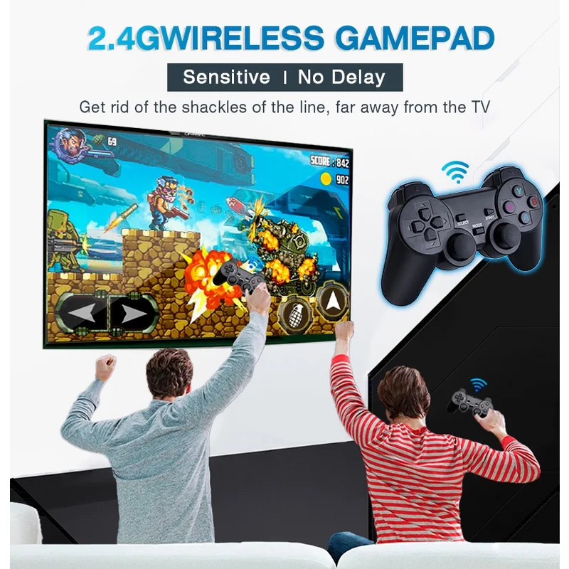 Ampown u9 128g - Console de jeux vidéo rétro avec deux manettes sans ...