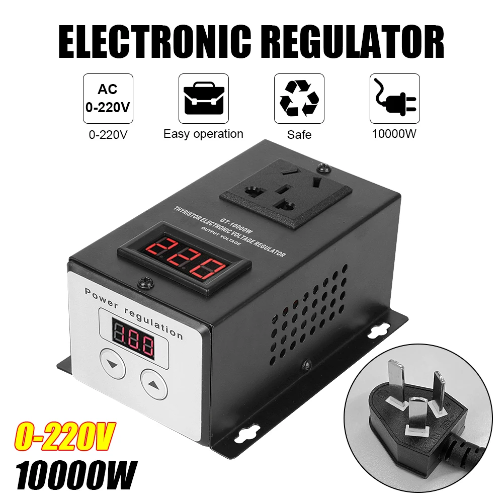 SCR-Electronic-Voltage-Regulator-US-Plug-AC-220V-10000W-Dimmer ...