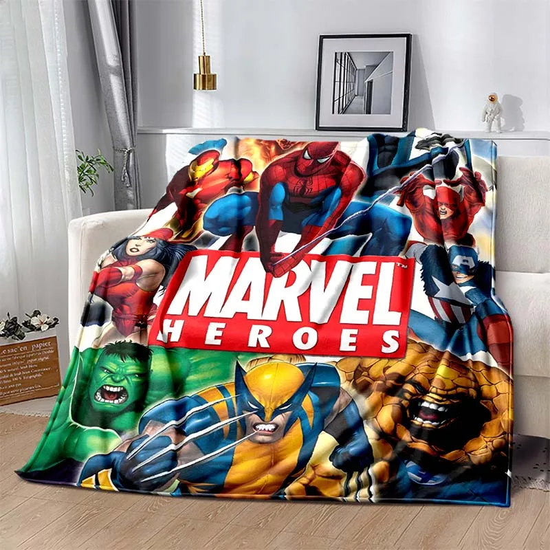 6-Sizes-Warm-Soft-Marvel-Heroes-Custom-Blanket-Fluffy-Children-and ...
