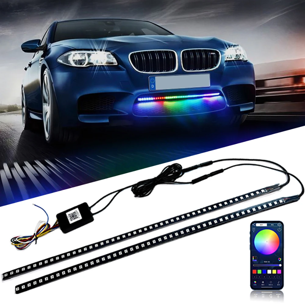 Car-Grille-LED-Lights-Waterproof-RCBIC-Multiple-Colors-LED-Strip-Light ...