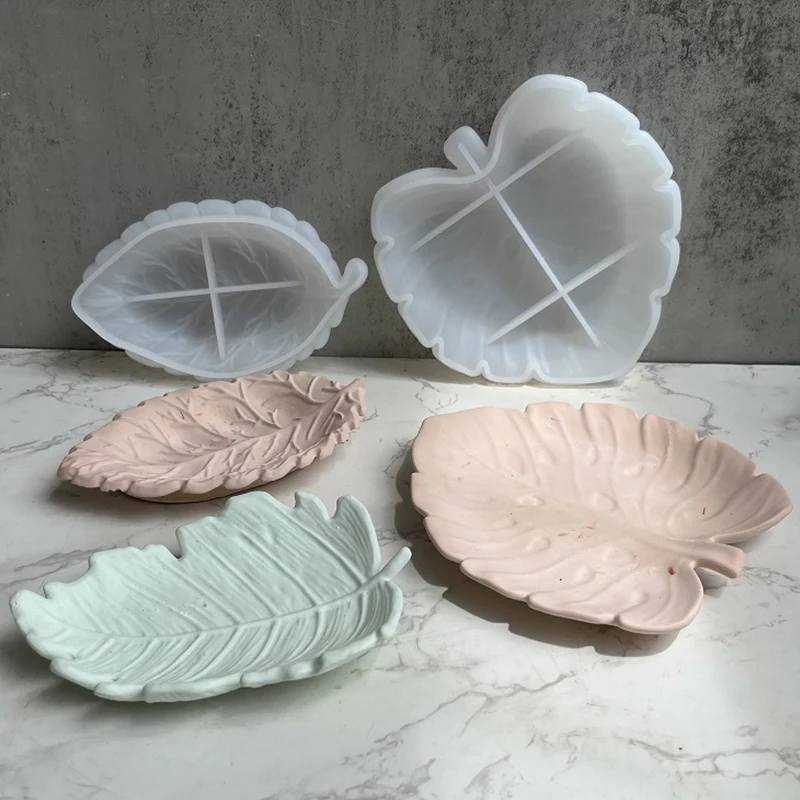 DIY Ginkgo Leaf Plate Storage Tray Gypsum Mold Leaf Storage Tray ...