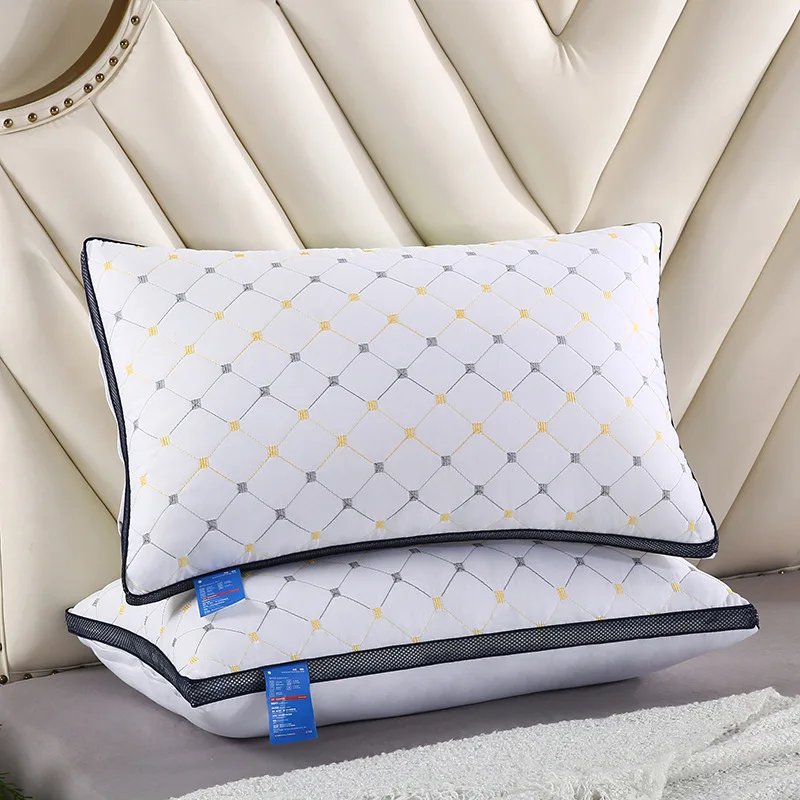 Full-Sky-Star-Embroidered-Fiber-Pillow-Core-for-Neck-Protection-Quick ...