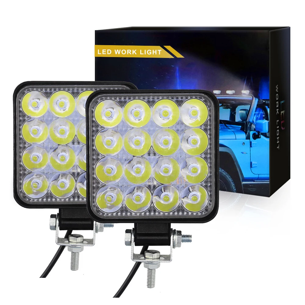 2x-Car-LED-Bar-Worklight-48W-Offroad-Work-Light-12V-24V-Fog-Lamp-4x4 ...