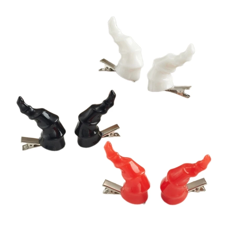 2PCS-Goth-Devil-Horn-Hair-Clip-Halloween-Party-Hairpin-for-Woman-Girls ...
