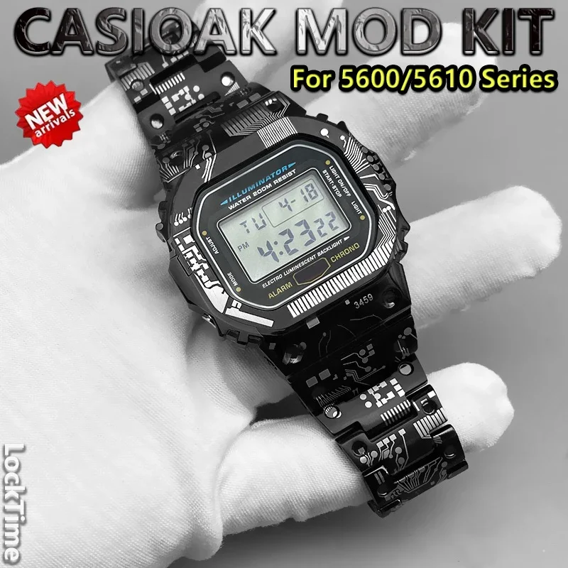 New-PCB-Design-5600-5610-Modification-Kit-For-Casioak-Watch-Metal-Case ...