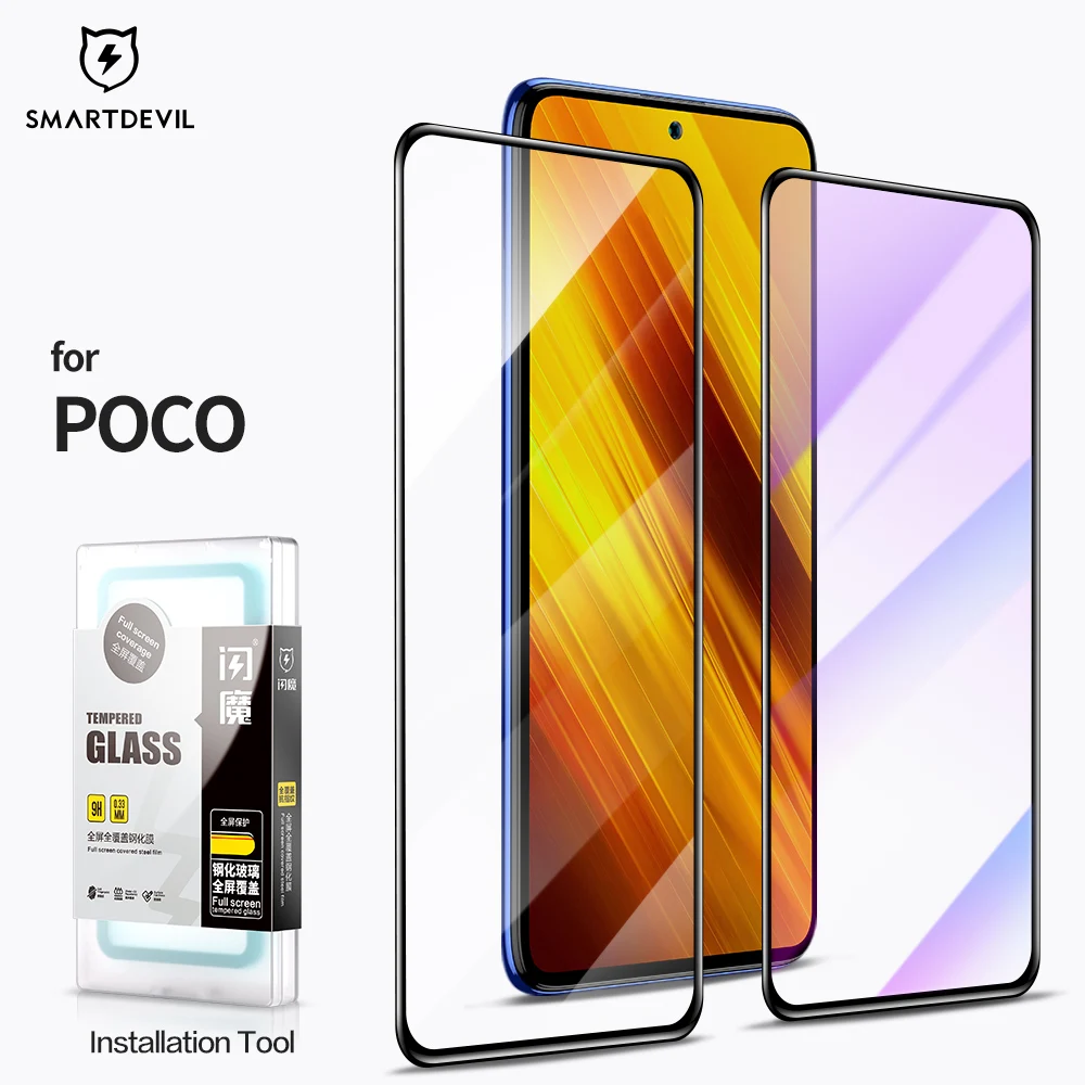 Smartdevil Full Cover Glass For Xiaomi Poco F3 F4 F2 Pro X3 Pro Nfc ...