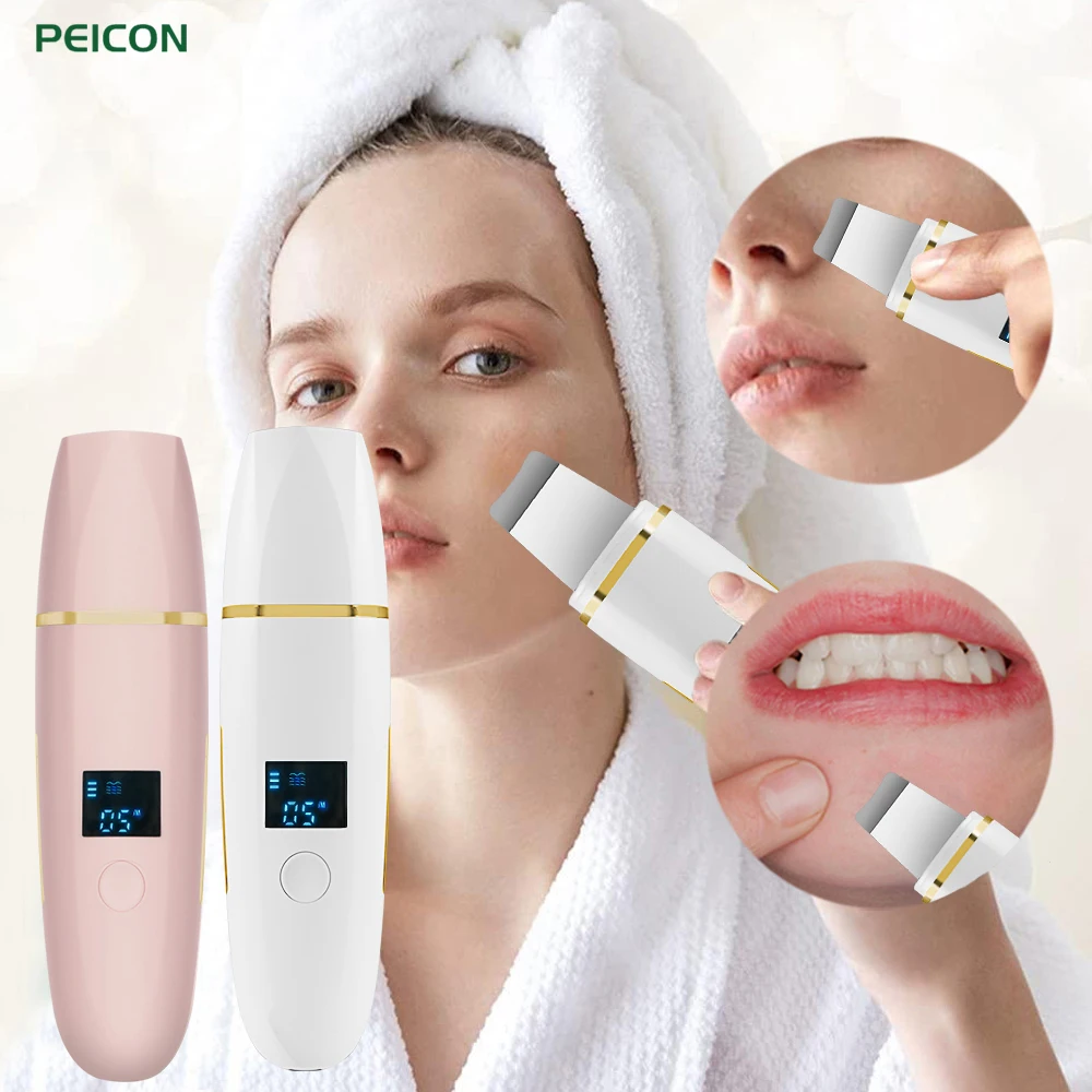 Ultrasonic Skin Scrubber Peeling Shovel Blackhead Acne Remover Pore ...