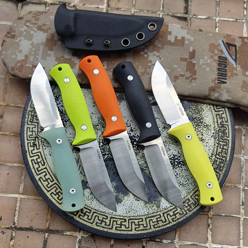 DICORIA-Small-DK18-SANDVIK-14C28N-Steel-Fixed-Blade-Knife-G10-Handle ...