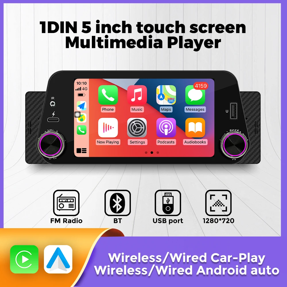5-polegada-1Din-Car-Radio-Multimedia-Player-Carplay-Android-Display ...