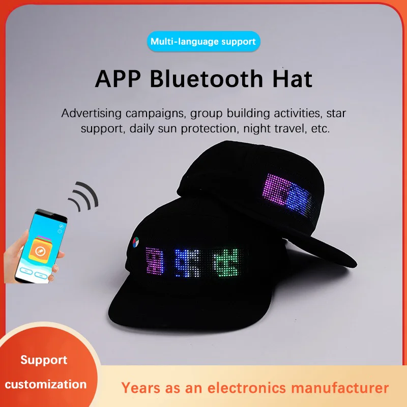 New-App-Bluetooth-Hat-Party-Evening-Party-Glowing-Hat-Dazzling ...