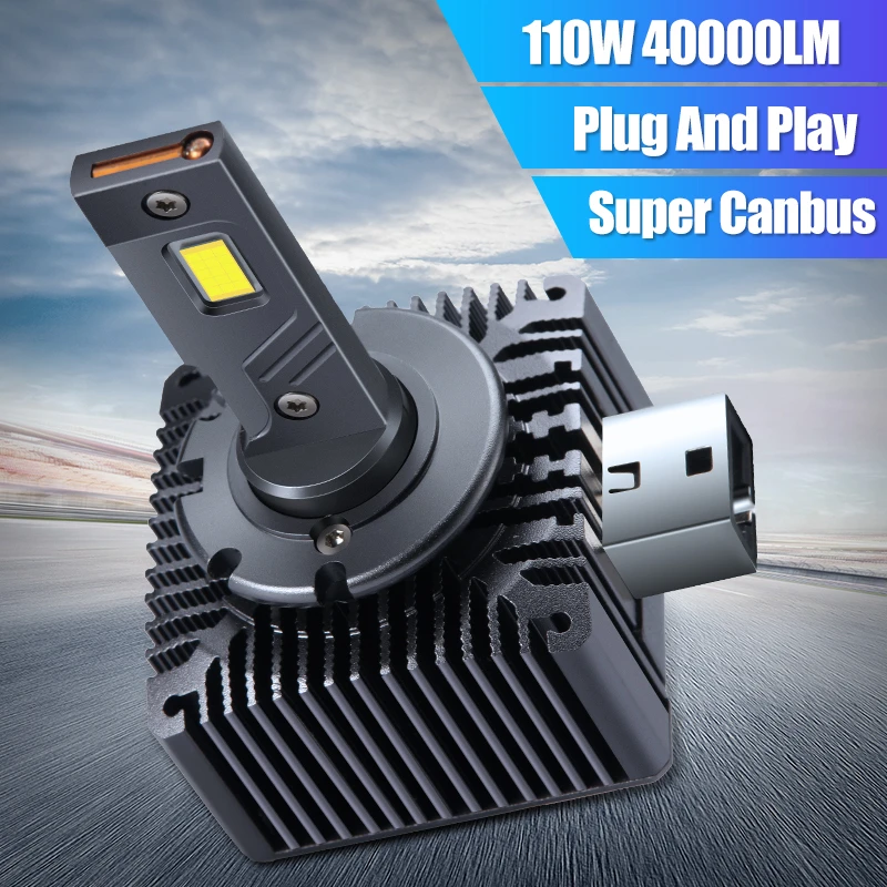 Carshark D1s D3s Led Headlights 40000lm D4s D5s D2s D8s Auto Bulbs Canbus Two-sided 110w D1r D2r ...