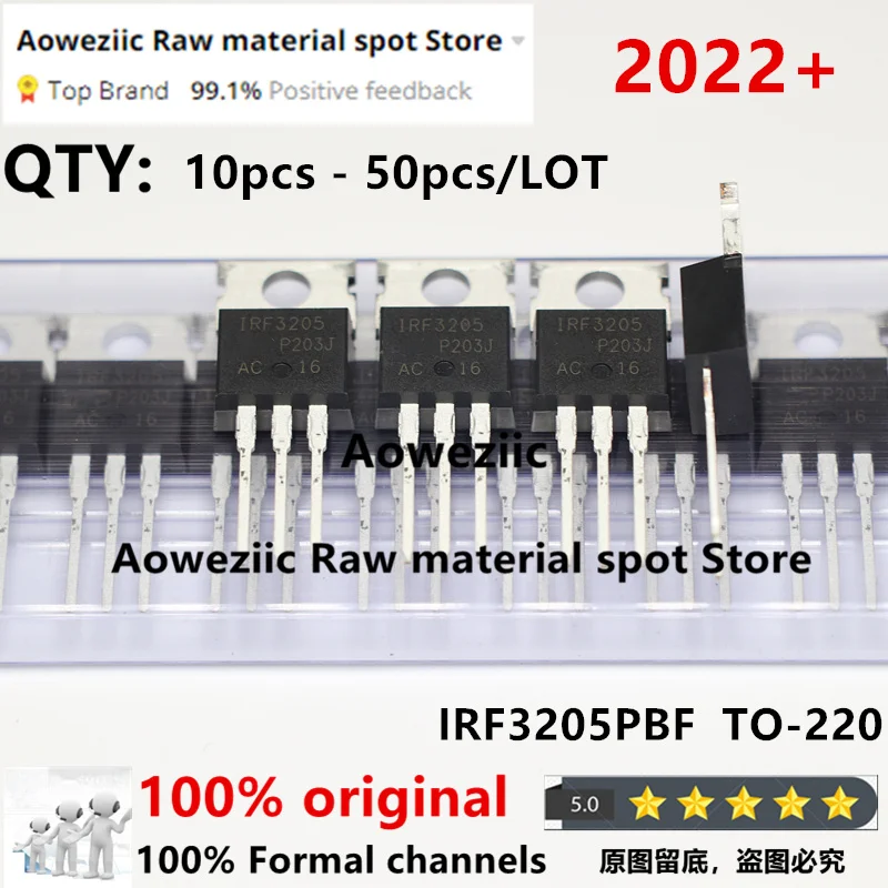 Aoweziic-2022-10-pces-50-pces-100-original-importado-novo-irf3205-irf3205pbf-para-220-lnverters ...