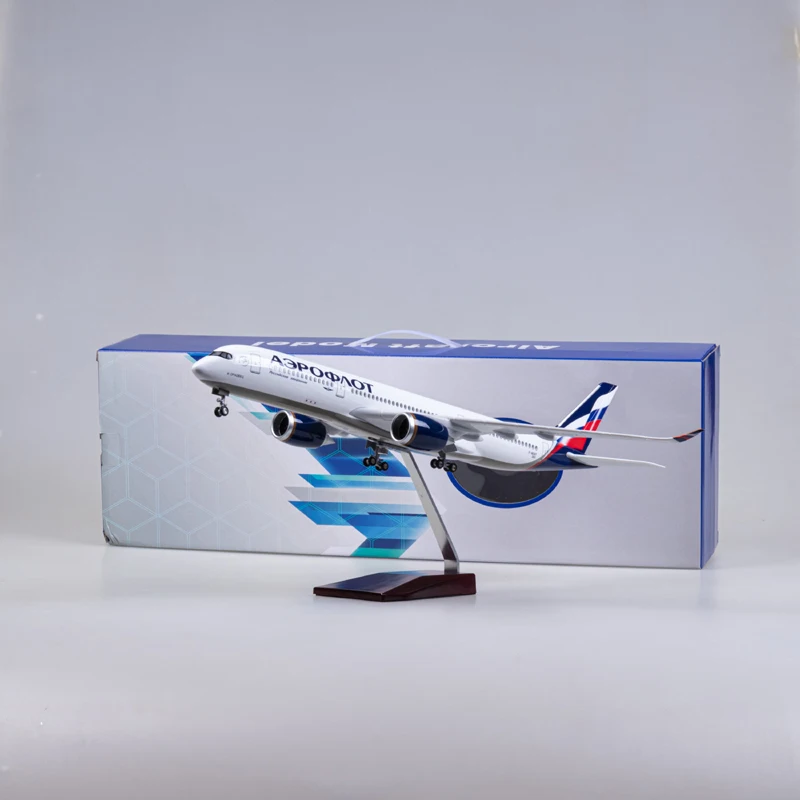 47CM-1-142-Scale-Airplane-A350-aeroflot-Russian-Airlines-Model-W-Light ...