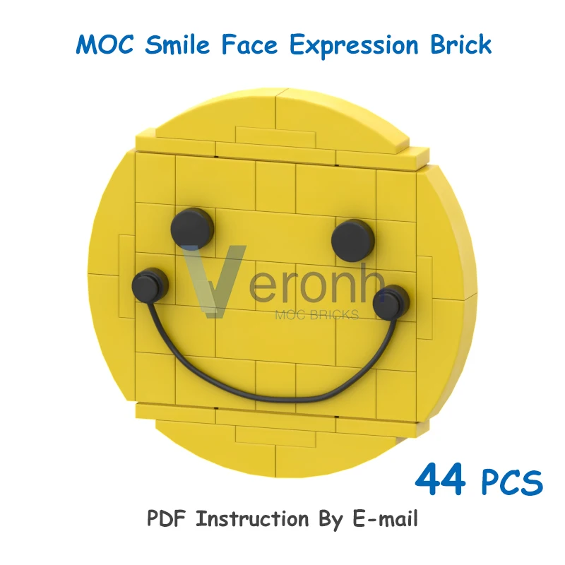 44 PCS Cute Smile Face Chat Expression Building Blocks Creative ...