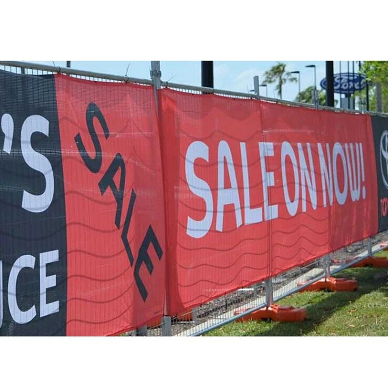 Custom Mesh Fabric Banner With 4 Grommets Durable And Against Strong ...
