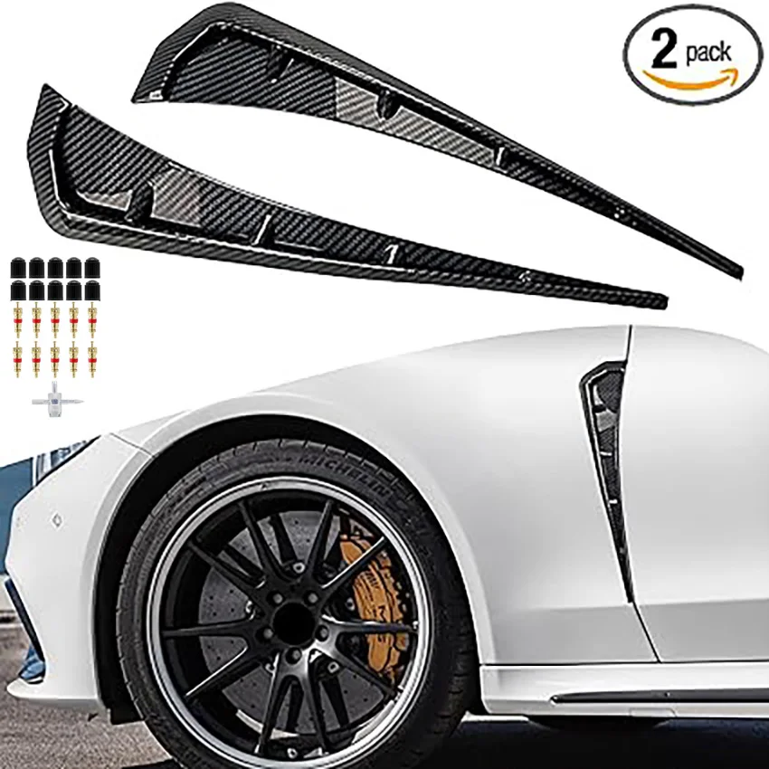 2pcs-Universal-Carbon-Fiber-Car-Flank-Fender-Fake-Side-Air-Outlet-Vent ...