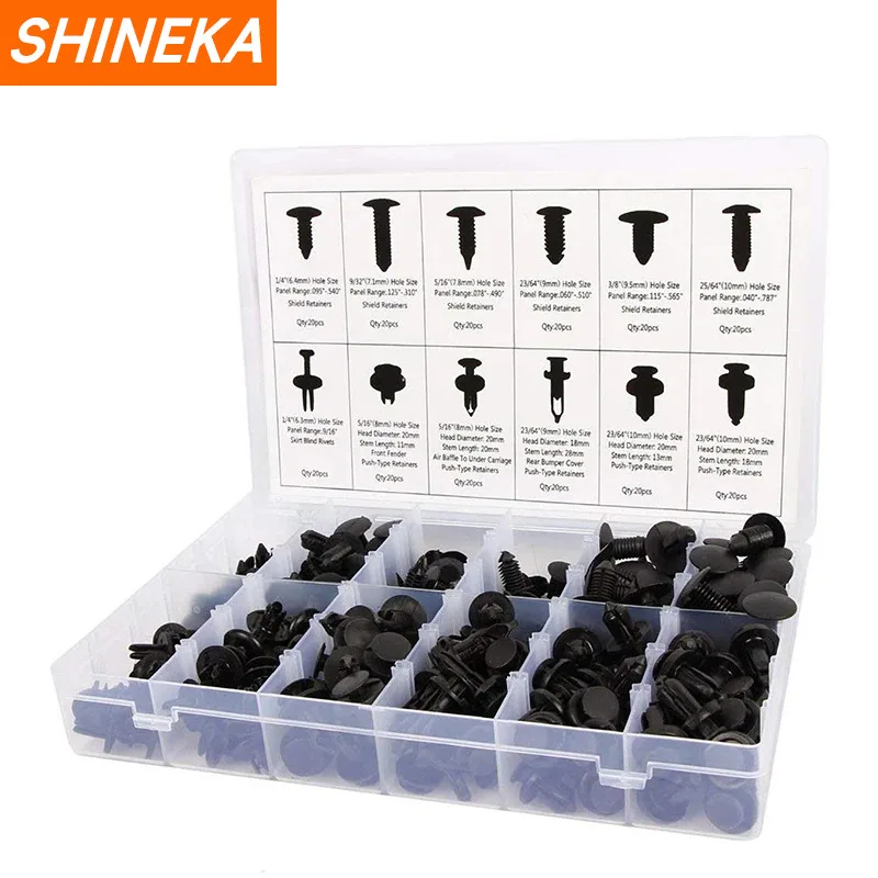 SHINEKA-Nuts-Bolts-For-Jeep-Auto-Body-Retainer-Push-Type-Pin-Rivet ...