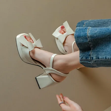 Big-size-Oversize-Large-size-sandals-for-women-and-ladies-Bow ...
