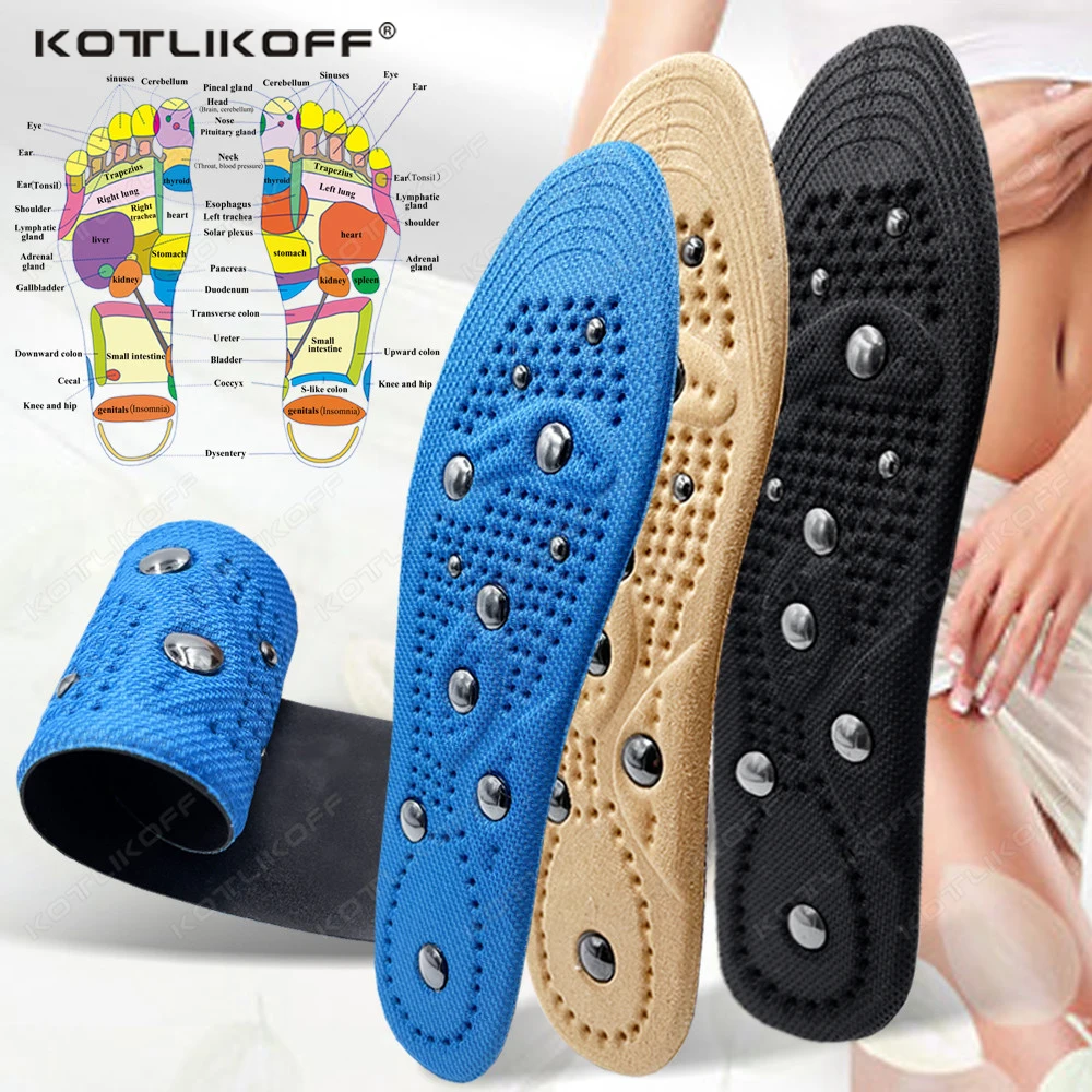 Magnet-Massage-Foot-Acupressure-Insole-Soft-Breathable-Sports-Cushion ...
