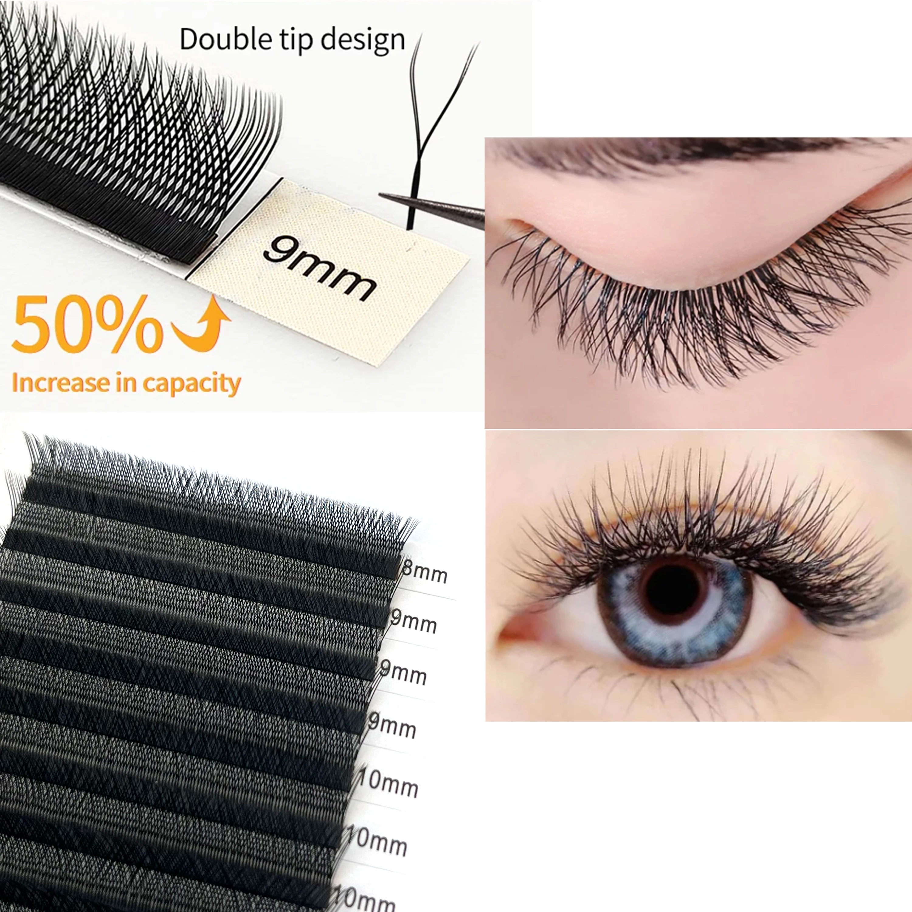 Honey YY Shape Eyelash Extensions 12 Rows Y Volume Fan Lashes ...