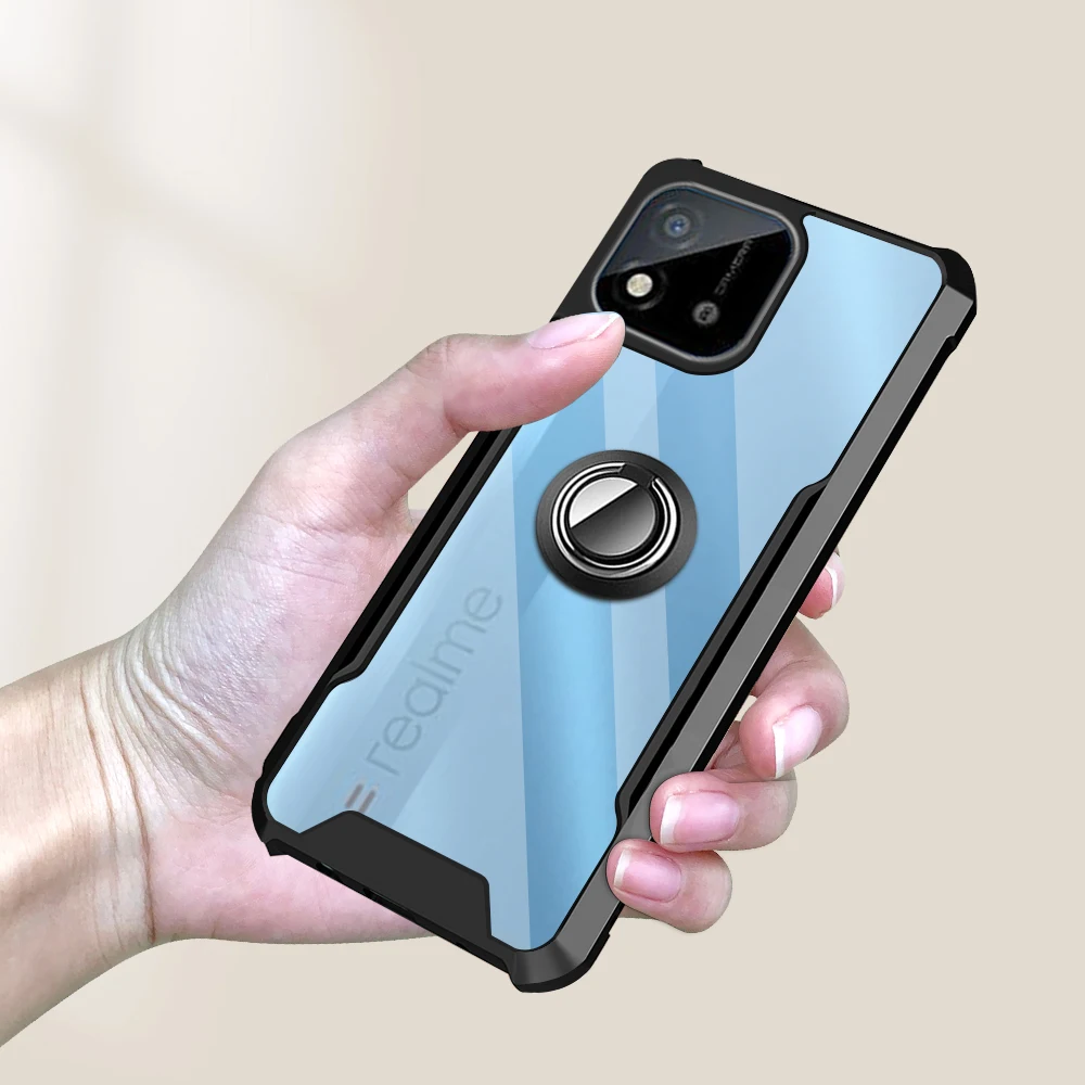 Realmy C11 2021 Case Transparent Acrylic Hard Shockproof Cover For ...