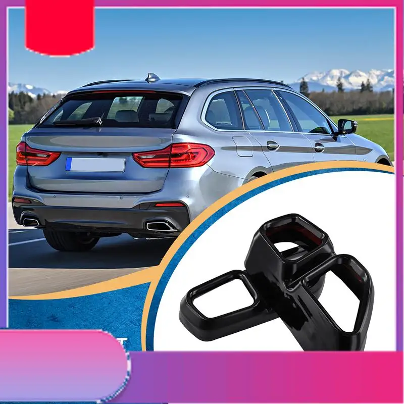 1 Pair Car Tail Exhaust Pipe Outlet Muffler Pipe Cover Decorative Tail ...