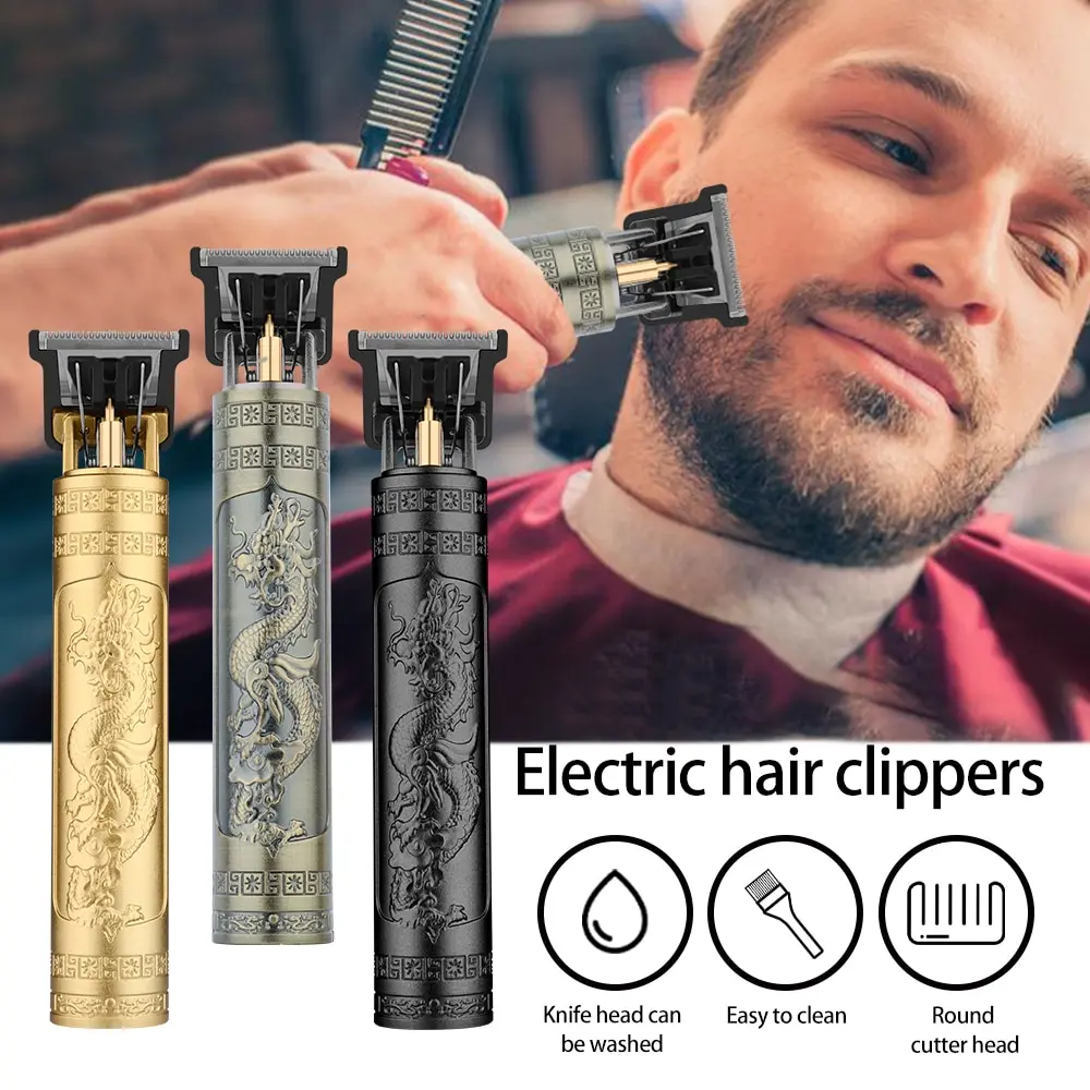 Tondeuse à cheveux électrique aste vintage T9 pour hommes, rasoir professionnel, tondeuse de ...