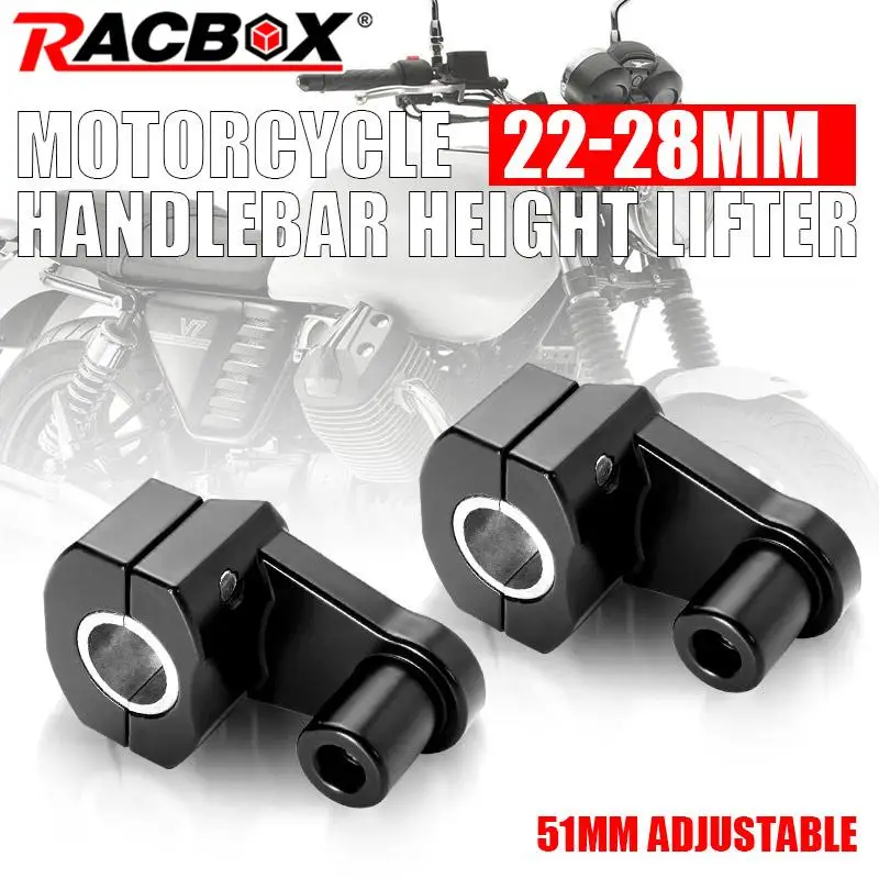 Motorcycle-HandleBar-Clamps-Riser-22mm-28mm-Bar-Mount-Aluminium ...