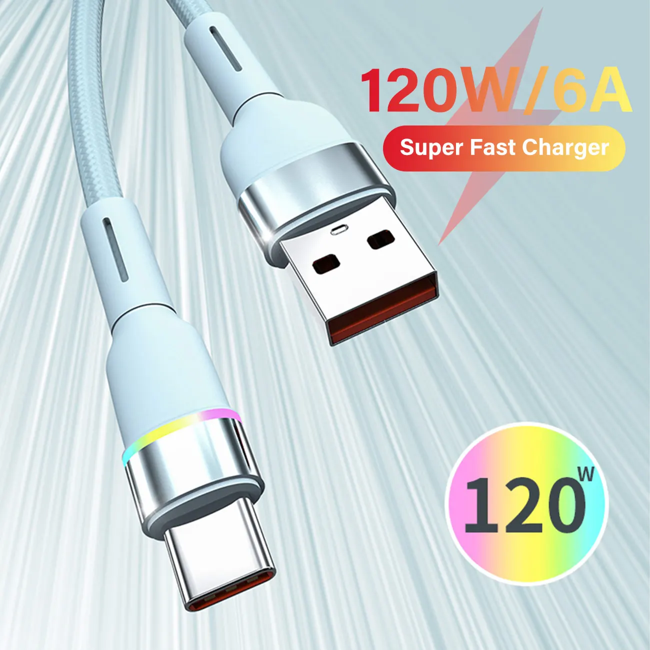 120W-6A-USB-Type-C-Super-Fast-Charging-Cable-USB-C-IOS-Data-Cable-LED ...