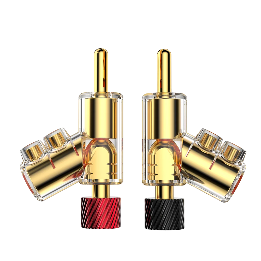 Audiocrast M21 45 Degree Banana Connector Double Screw Speaker Plug ...