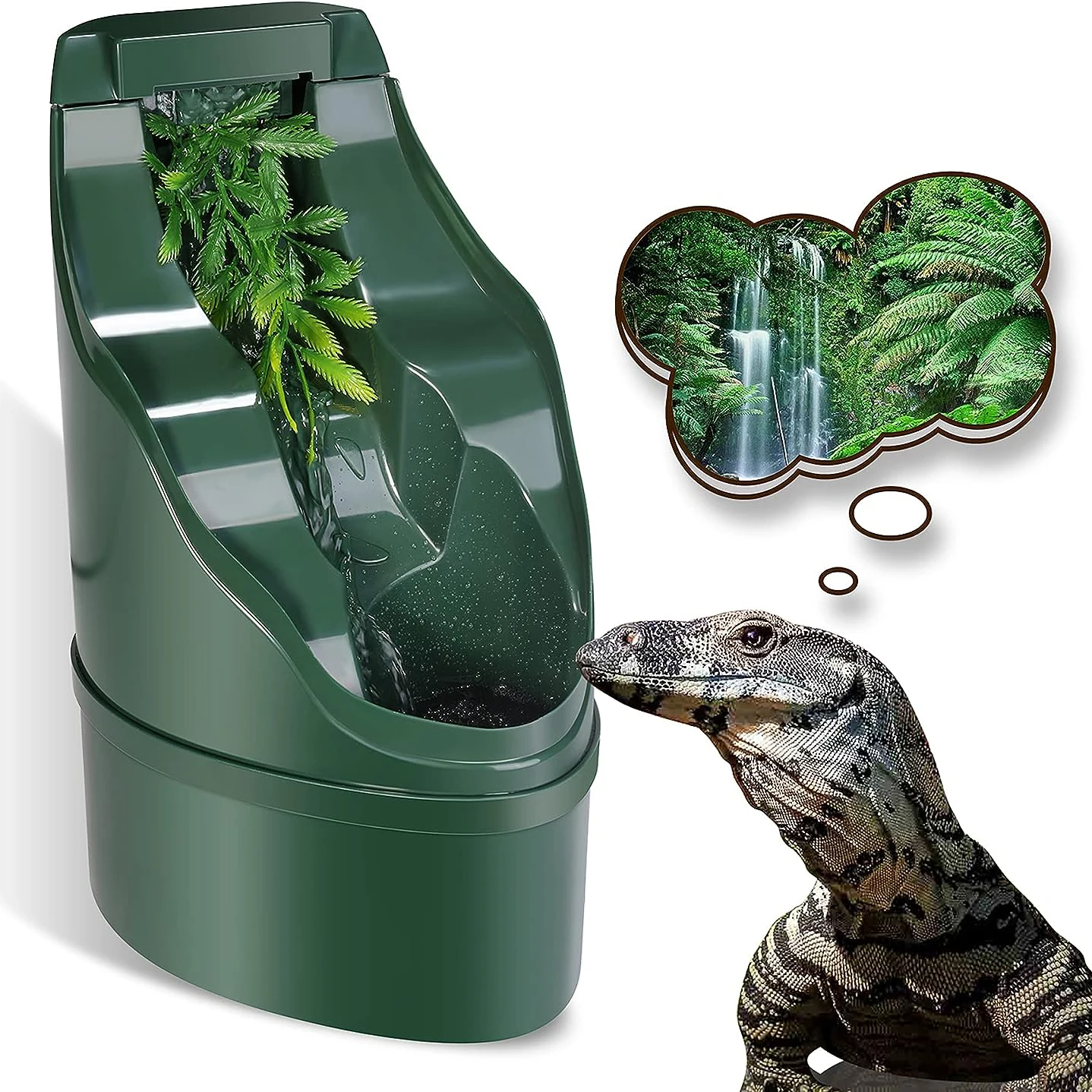 Lizard-Drinker-with-Pump-to-Simulate-Wild-Running-Water-US-Plug-110v ...