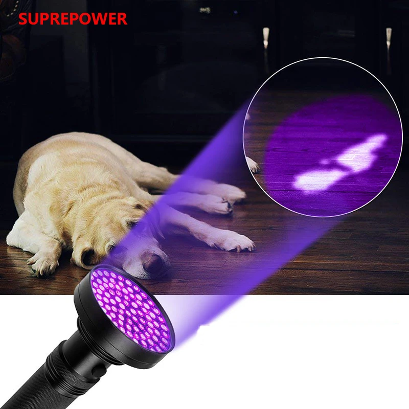 Uv Black Light Torch Ultra Bright 9/12/51/100 Led Uv Torch For Dog ...