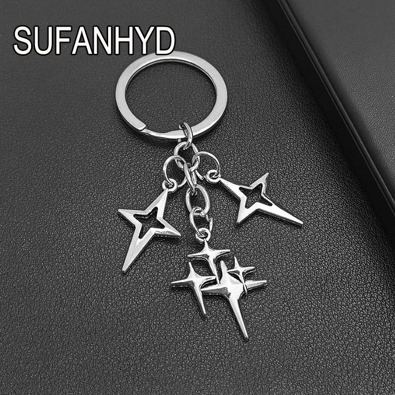 New-Creative-Star-Keychains-for-Women-Y2K-Keychains-Stars-Moon-Metal ...